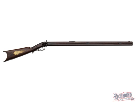 Antique Percussion Mule Ear O/U Kentucky Rifle Signed J.H. | Guns ...