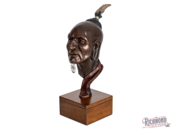 Philip Cote Honoring Native American People "Uncus" Sculpture Limited ...