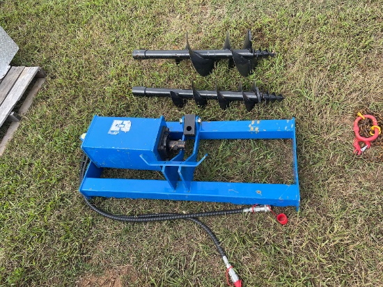 New GIYI Skid Steer Auger with 2 Bits | Online Auctions | Proxibid