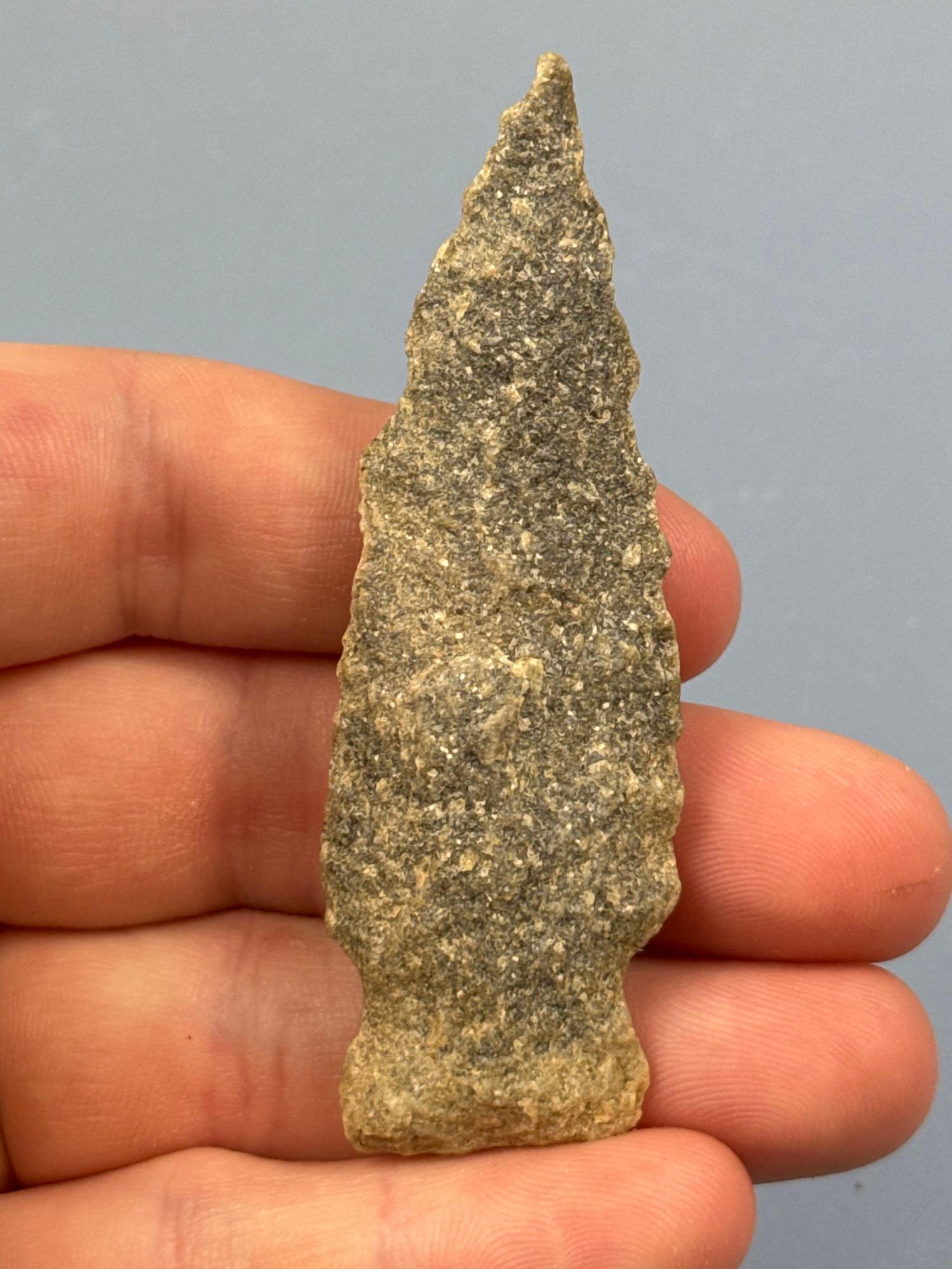 3" Quartzite Stem Point, Cataloged as "Heck's | Proxibid