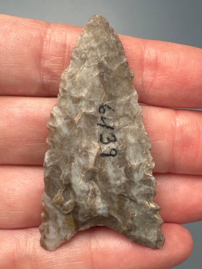 2 1/4" Upper Mercer Serrated Triangle, Found in Ohio, Ex: Cowan Hood ...