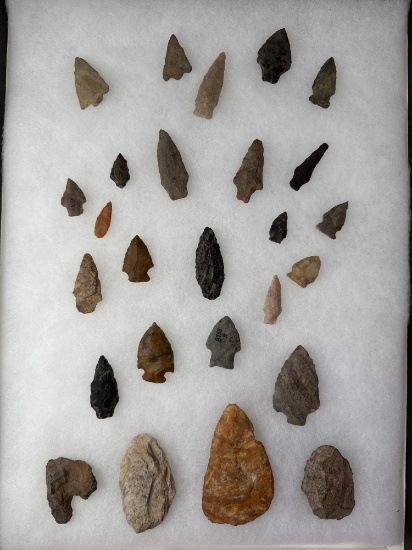26 Various Arrowheads, Found in Berks Co., Pennsylvania, Longest is 4 ...