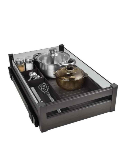 JOMOLA Pull Out Kitchen Cabinet Drawer Roll Out Pantry Shelves Heavy ...