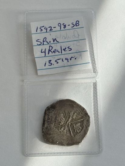 1592 - 1598 Spain, Seville 4 Reales - Philip II Coin | Coins & Currency ...