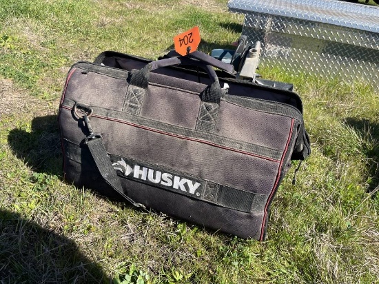 Large Tool Bag of Nail Guns | Heavy Construction Equipment Light ...