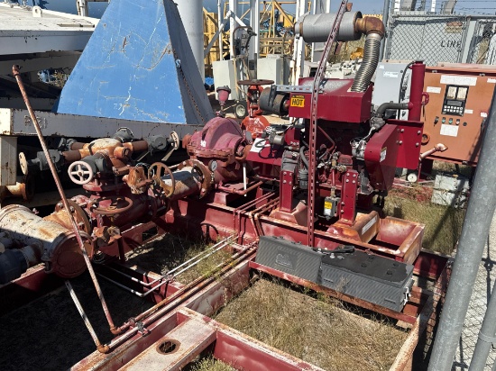 (3) 2008 A-C Fire Pump System Cummins Diesel Engine Driven Skid Unit ...