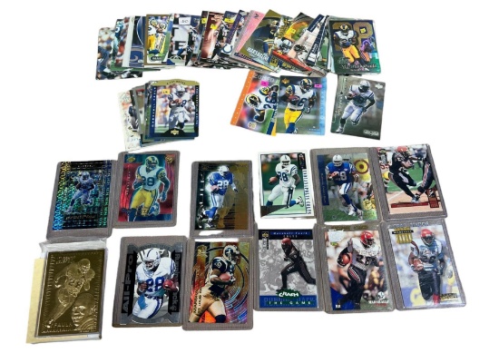 Marshall Fulk 50 card lot incl 23K card and 5 RCs Rams Colts Football ...
