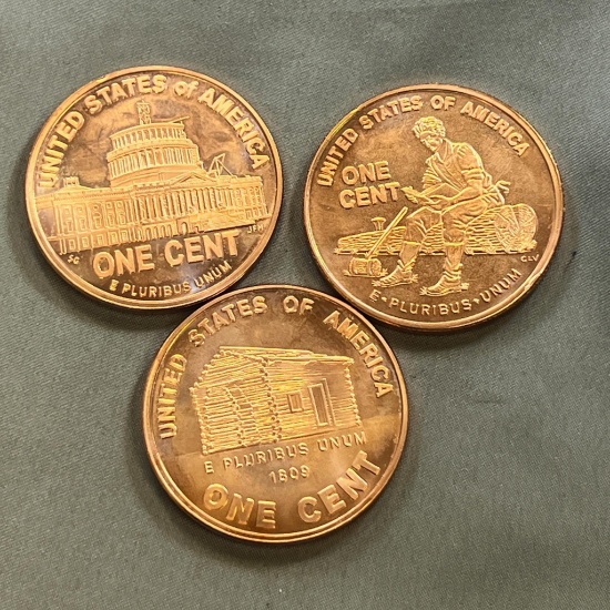 3- One Ounce .999 Copper Rounds, SELLS TIMES THE MONEY | Coins ...