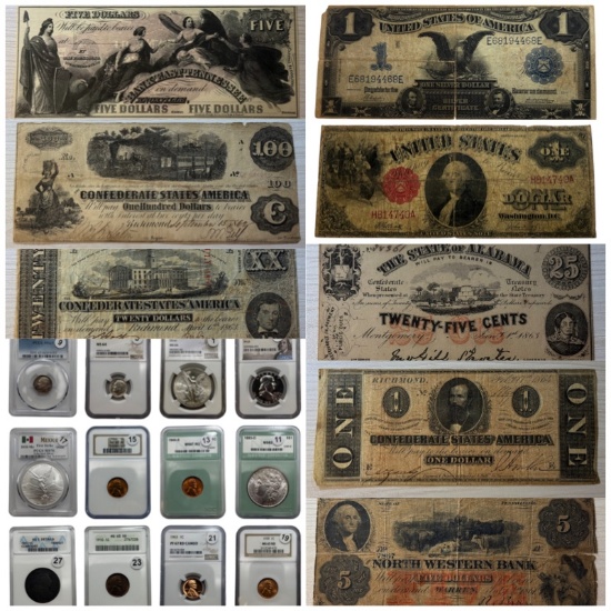 P.A.C.C. Auction Gallery LLC Auction Catalog - CURRENCY GALORE, LARGE ...