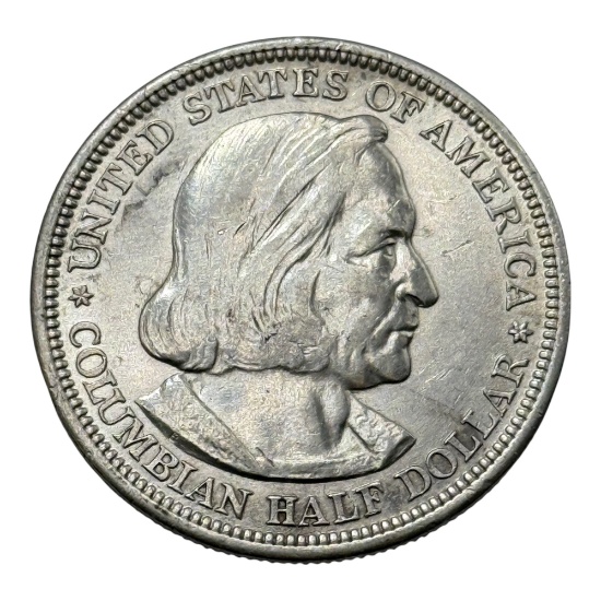 1893 Columbian Exposition Half Dollar Coin, U.S. Mint, 90% Silver ...