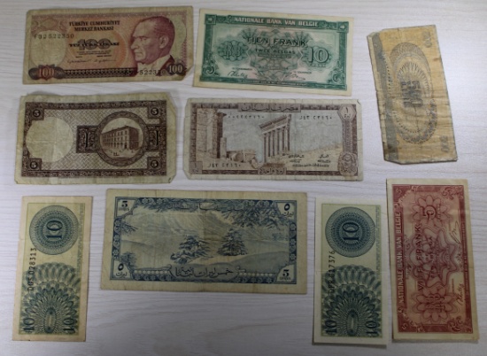 9 pieces- Vintage Currency Collection, sells times the money | Coins ...