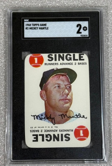 Mickey Mantle 1968 Topps Game SGC 2 Great card! | Online Auctions ...
