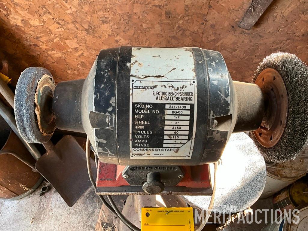 Menards 1 2 hp electric bench grinder Proxibid