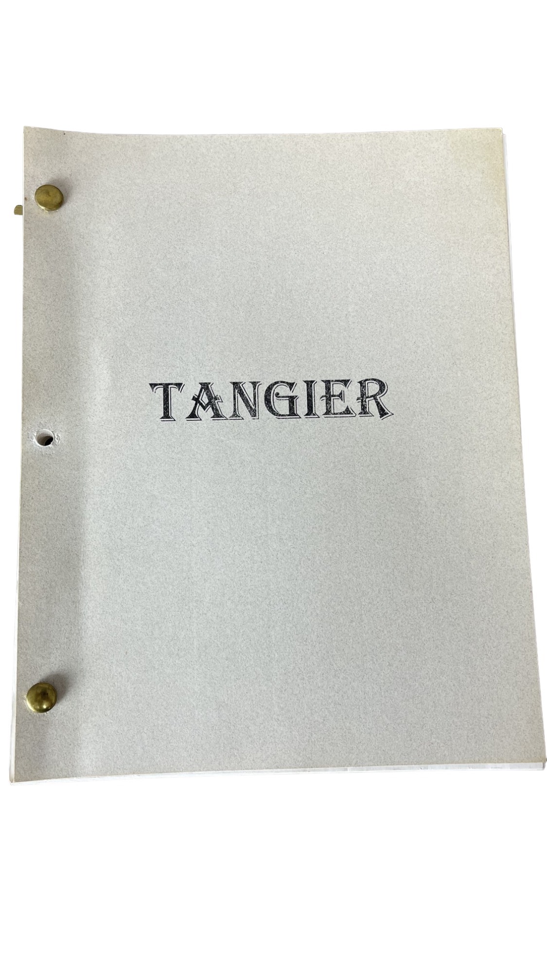 Vintage Movie Script for Tangier | Proxibid