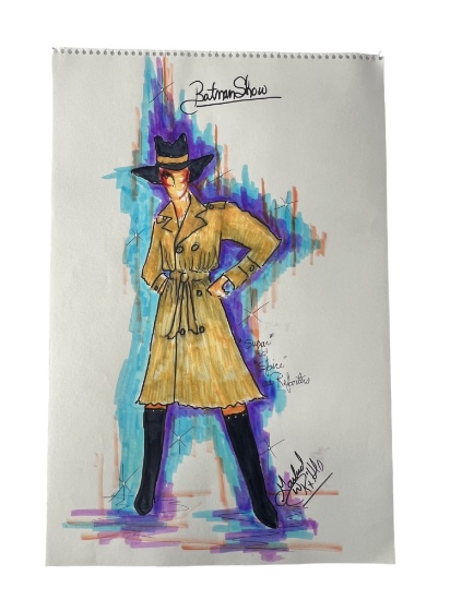 Batman Show Costume Design Original Drawing "Sugar & Spice as Reporters ...