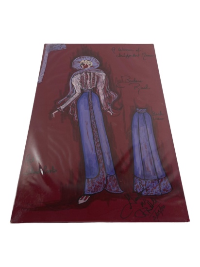 Original Drawing Costume Design Sketch of Barbara Rush by Garland ...