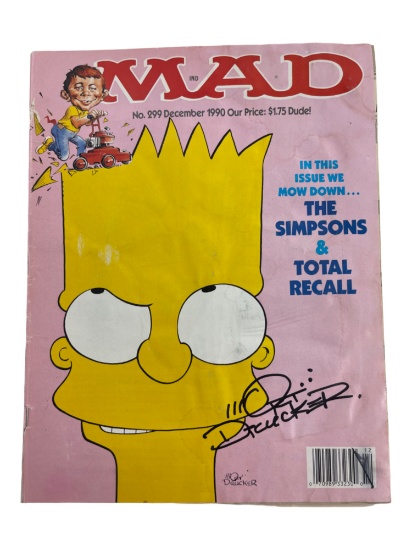 MAD Magazine #299 Bart Simpson Cover Signed by Mort Drucker | Estate ...