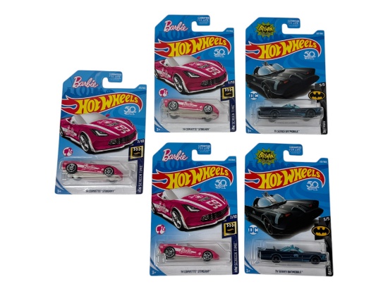 Hot Wheels DC TV Series Batmobile Batman & Barbie '14 Corvette Stingray ...