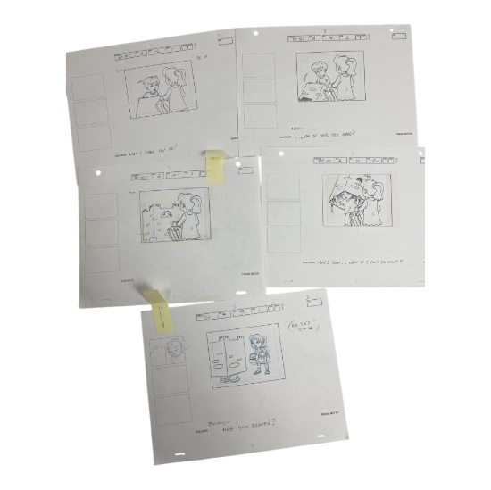 DRAGON TALES PBS Production Animation Storyboard Drawing Collection ...