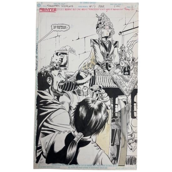 DC Forgotten Realms Original Storyboard Production Comic Art Signed by ...