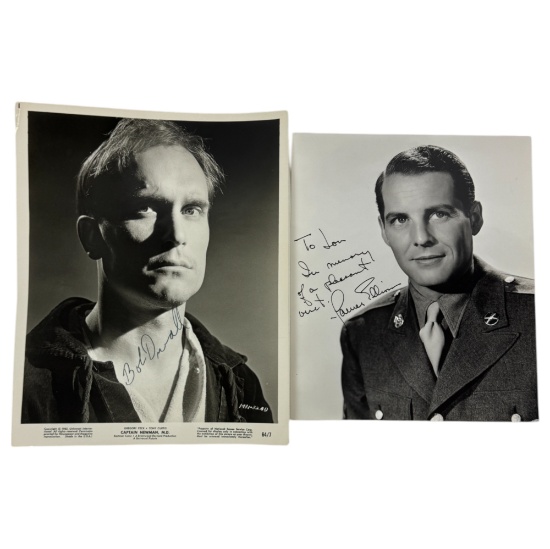 Vintage American actor James Ellison and Robert Duvall Signed Photo ...