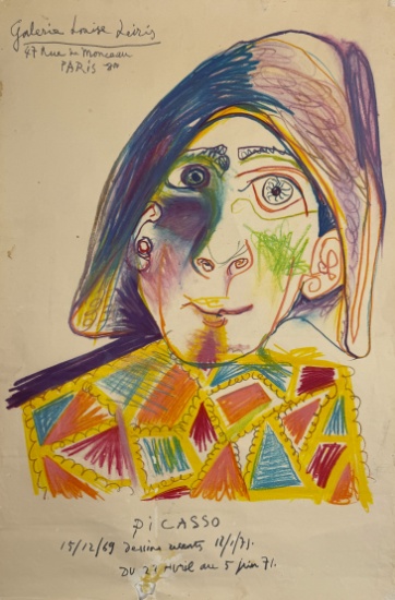 Pablo Picasso, Harlequin - Galerie Louise Leiris by Pablo Picasso 1971 ...