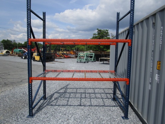 Pallet Racking Consists of 13 Blue Uprights, 48 Orange Rails, 48 Gray ...