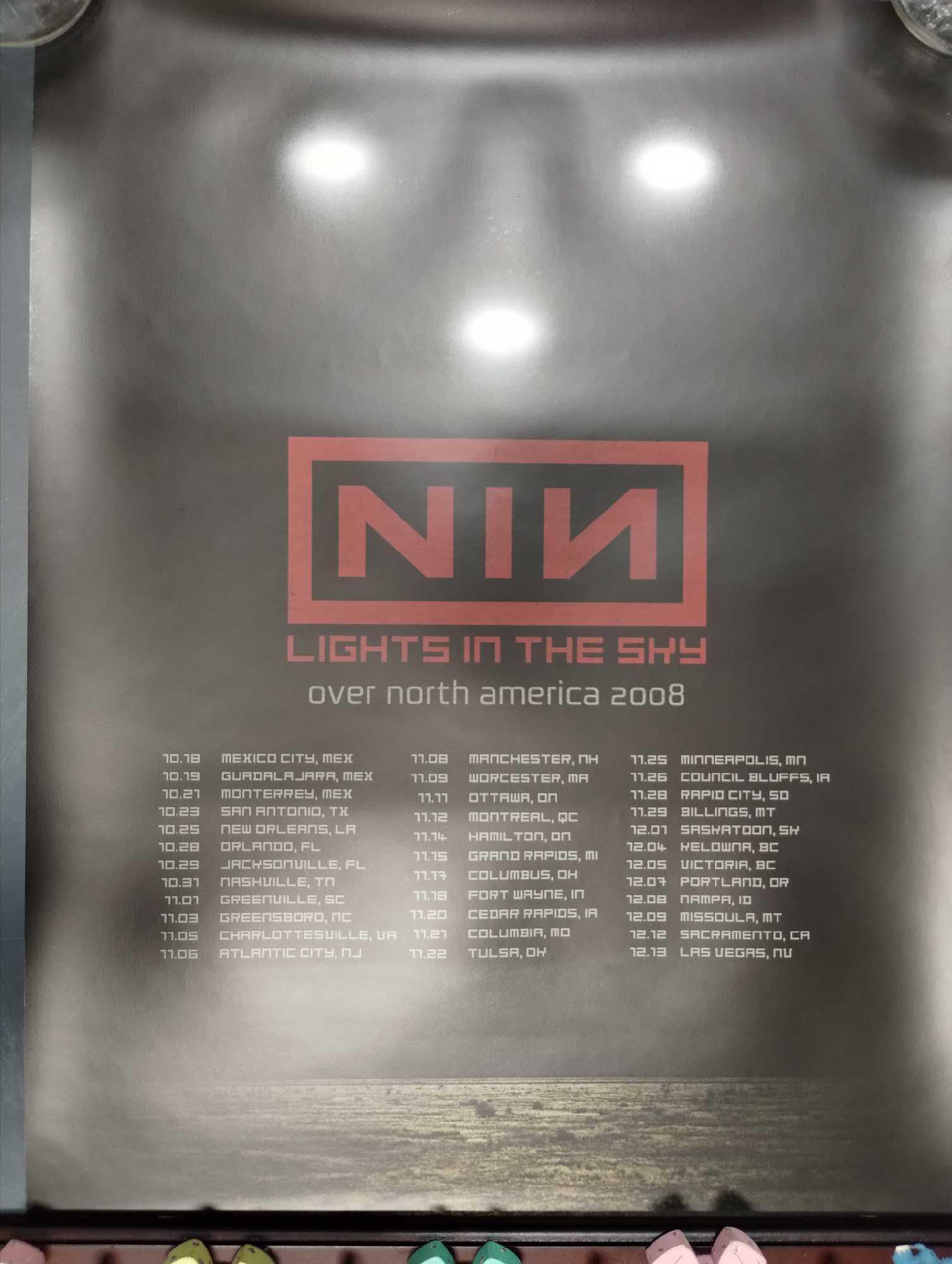 NIN Nine Inch Nails Lights in the Sky poster | Proxibid