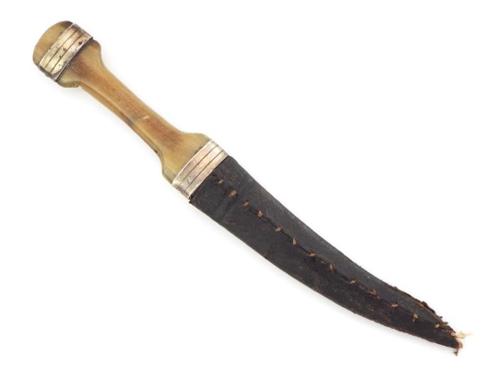 Antique Islamic Qajar Dynasty Persian Jambiya Dagger Knife Horn Grip In ...