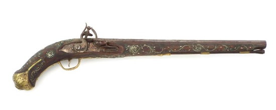 Large Antique Islamic Balkan Ottoman Empire Or Greek Pistol | Guns ...