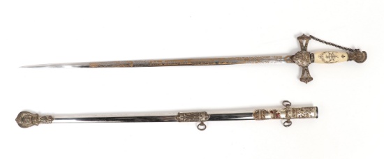 Rare Masonic Presentation Sword w/scabbard | Guns & Military Artifacts ...