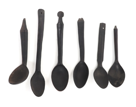 Group of Six Filipino Hand Carved Spoons | Art, Antiques & Collectibles ...
