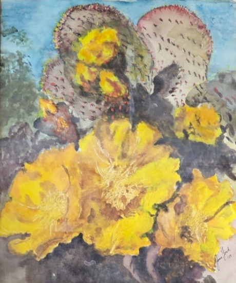 Jane Ford, Cactus flower, 1977 - 23" x 21" | Art, Antiques ...