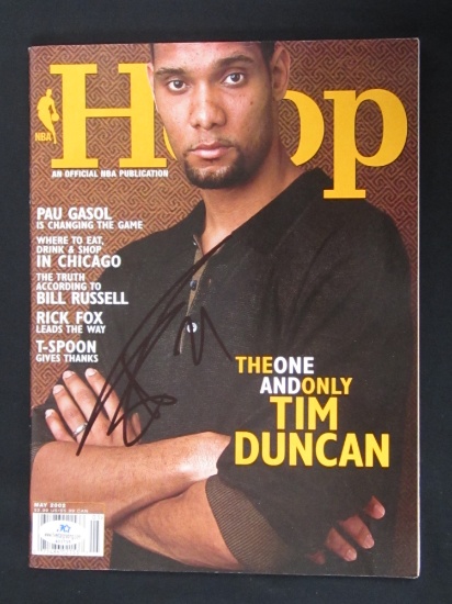 TIM DUNCAN SIGNED MAGAZINE WITH COA SPURS | Art, Antiques ...