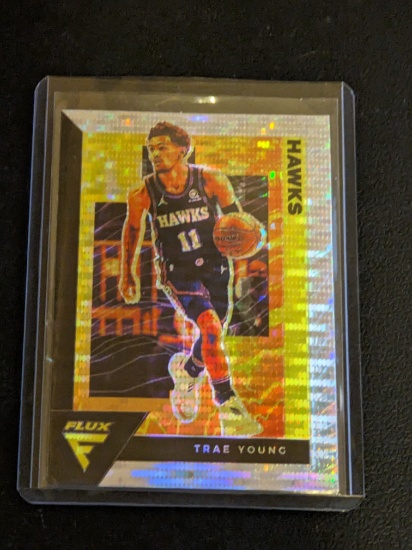 2020-21 Panini Flux Trae Young Silver Pulsar Prizm Card #1 SP NBA ...