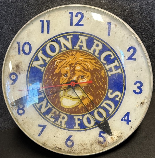 Monarch Fine Foods Lighted 1940s Advertising General Store Clock | Art ...