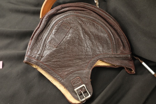 USMC Marine US WW2 Paramarine NAF 1092 Goatskin Leather Jump Helmet ...