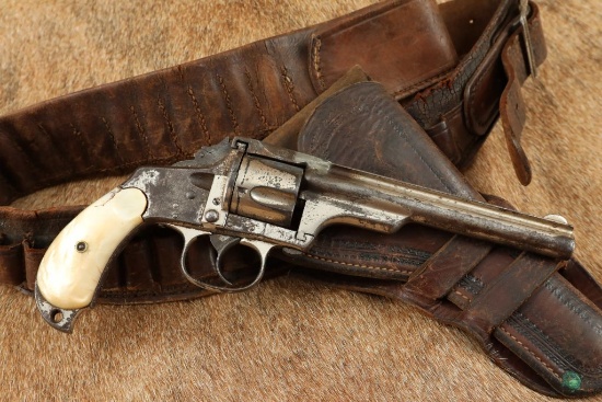 Merwin Hulbert Nickel .38 Cal. 4th Model Pocket Revolver Folding Hammer ...