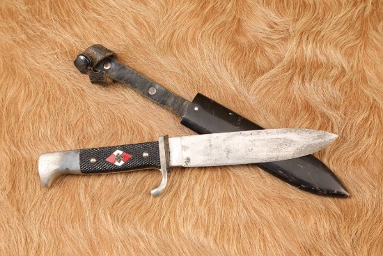 German WW2 Hitler Youth Knife HJ Hitler-Jugend C.D. Schaaff RZM M7/56 ...