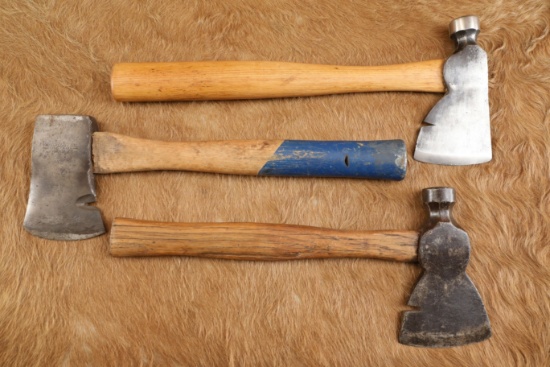 Lot of 3 Antique 1920s Winchester Axes, 2x Carpenter's Half Hatchet ...