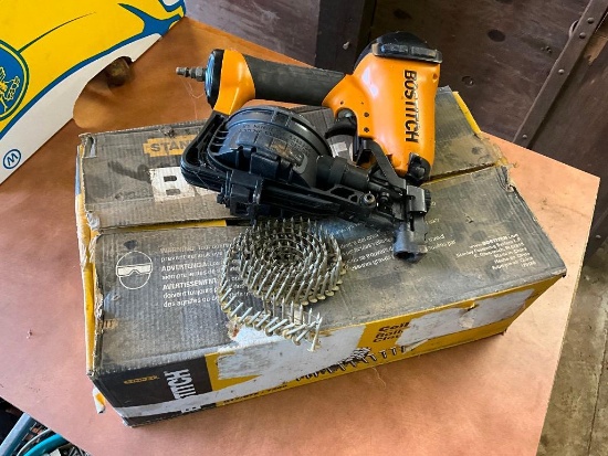 Bostitch Roofing Nailer and Box of Coil Roofing Nails | Heavy ...