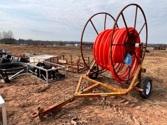 2 Inch Roll of HDPE Pipe on Reel Trailer | Heavy Construction Equipment ...