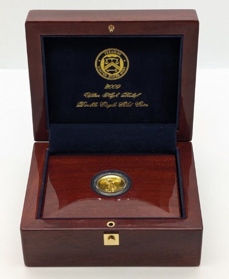 FEATURE 2009 Ultra High Relief $20 Double Eagle Gold Coin with COA | Online Auctions | Proxibid