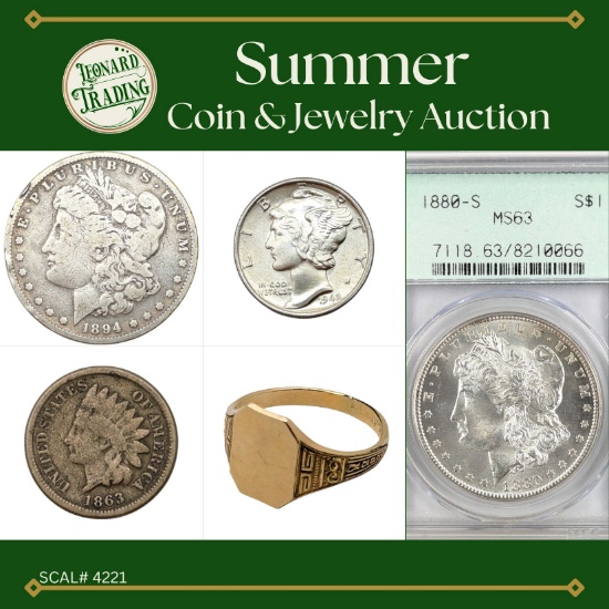 Leonard Trading LLC Auction Catalog - Summer Coin & Jewelry Auction ...