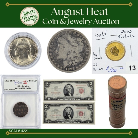 Leonard Trading LLC Auction Catalog - August Heat Coin & Jewelry ...