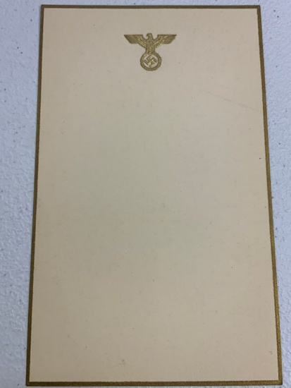 ADOLF HITLER STATIONERY CARD FROM THE EAGLES NEST VETERAN BRING BACK ...
