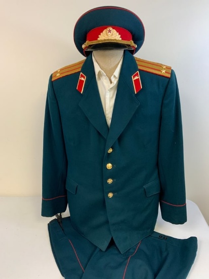USSR TANK OFFICERS UNIFORM TUNIC SHIRT BRITCHES AND VISOR HAT | Guns ...