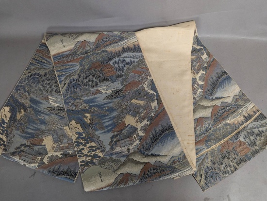 Fukuro Obi from 1950s with Ando Hiroshige Style Scene | Art, Antiques ...