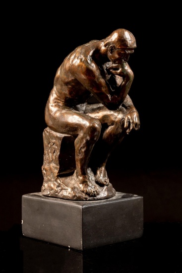 1981 Bronze "The Thinker" Sculpture; Signed | Online Auctions | Proxibid
