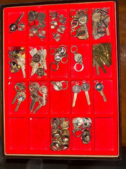Display Case of Key Blanks and Key Chains | Art, Antiques ...